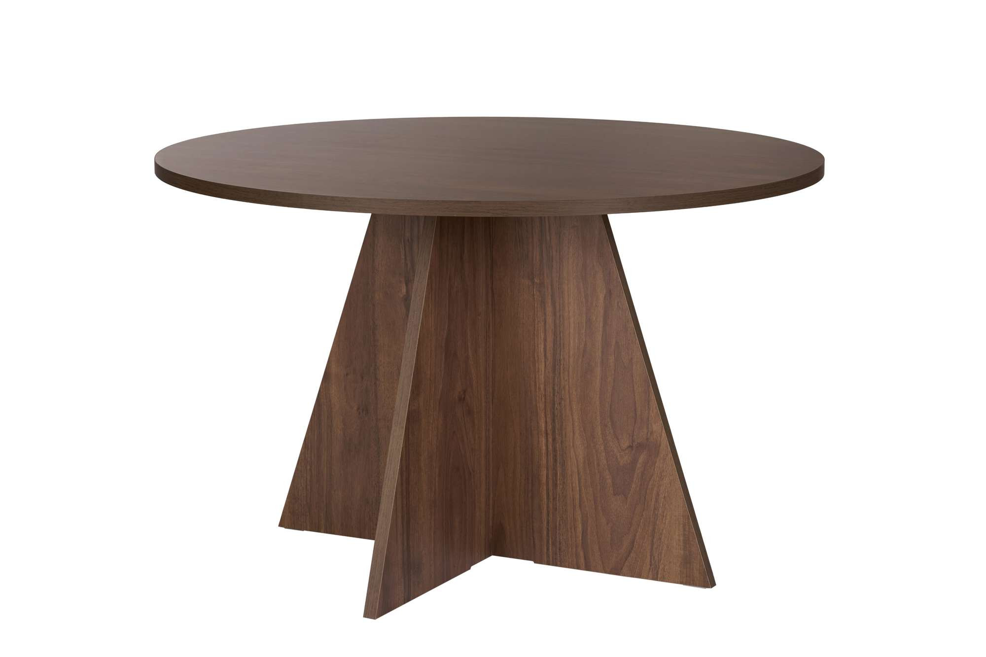 Table à manger en bois "Virella" - 120 x 120 x 75 cm - Noyer | Leroy Merlin