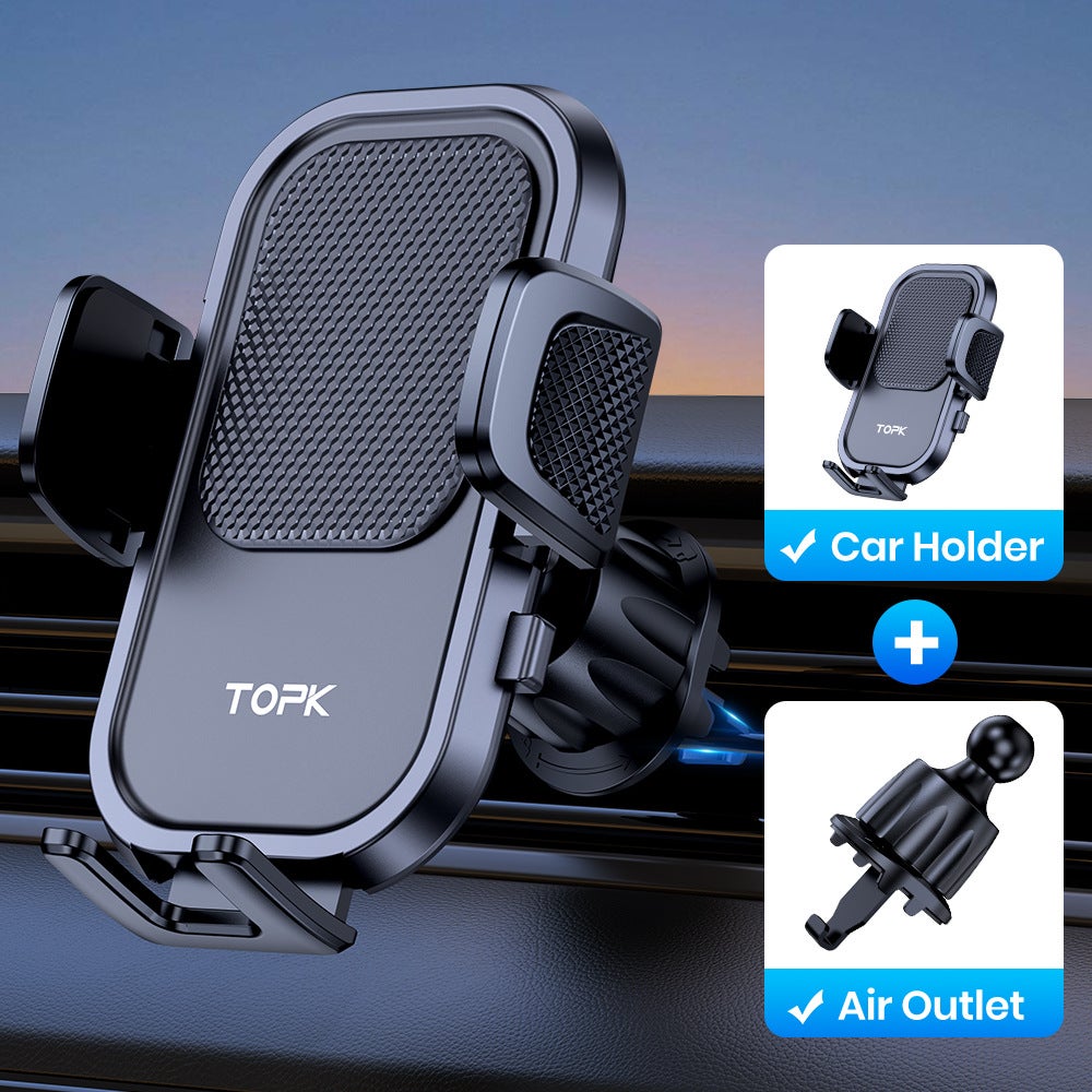 Support téléphone voiture universel à gravite fixation sur grille d ...