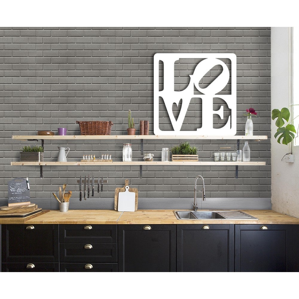 LOVE - Tableau Moderne En Pvc Massif 48 X 48 cm BLANC | Leroy Merlin