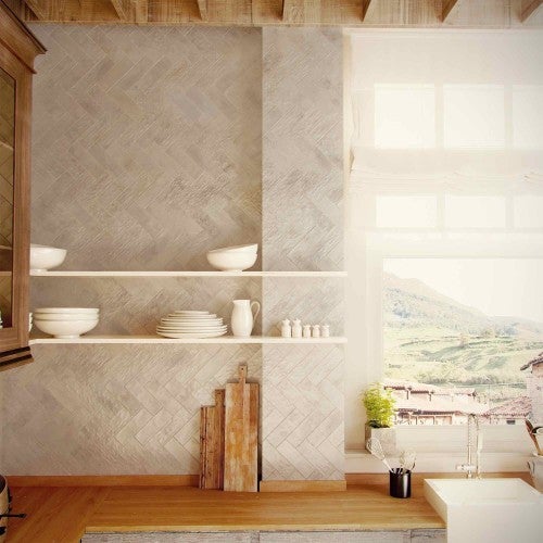Carrelage Effet Zellige Gris MITTE Perla 6,5x20 | Leroy Merlin