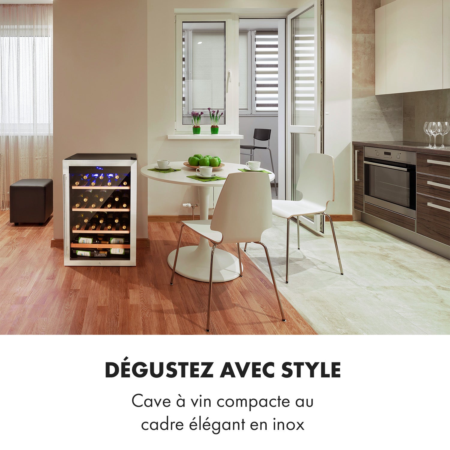 Vinamour 48 Uno cave à vin 128 L 48 bt 3 clayettes 4-18°C | Leroy Merlin