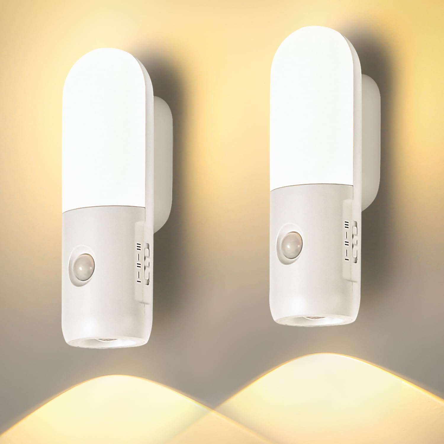 Veilleuse Rechargeable Lampe LED Detecteur de Mouvement Interieur 3000K ...