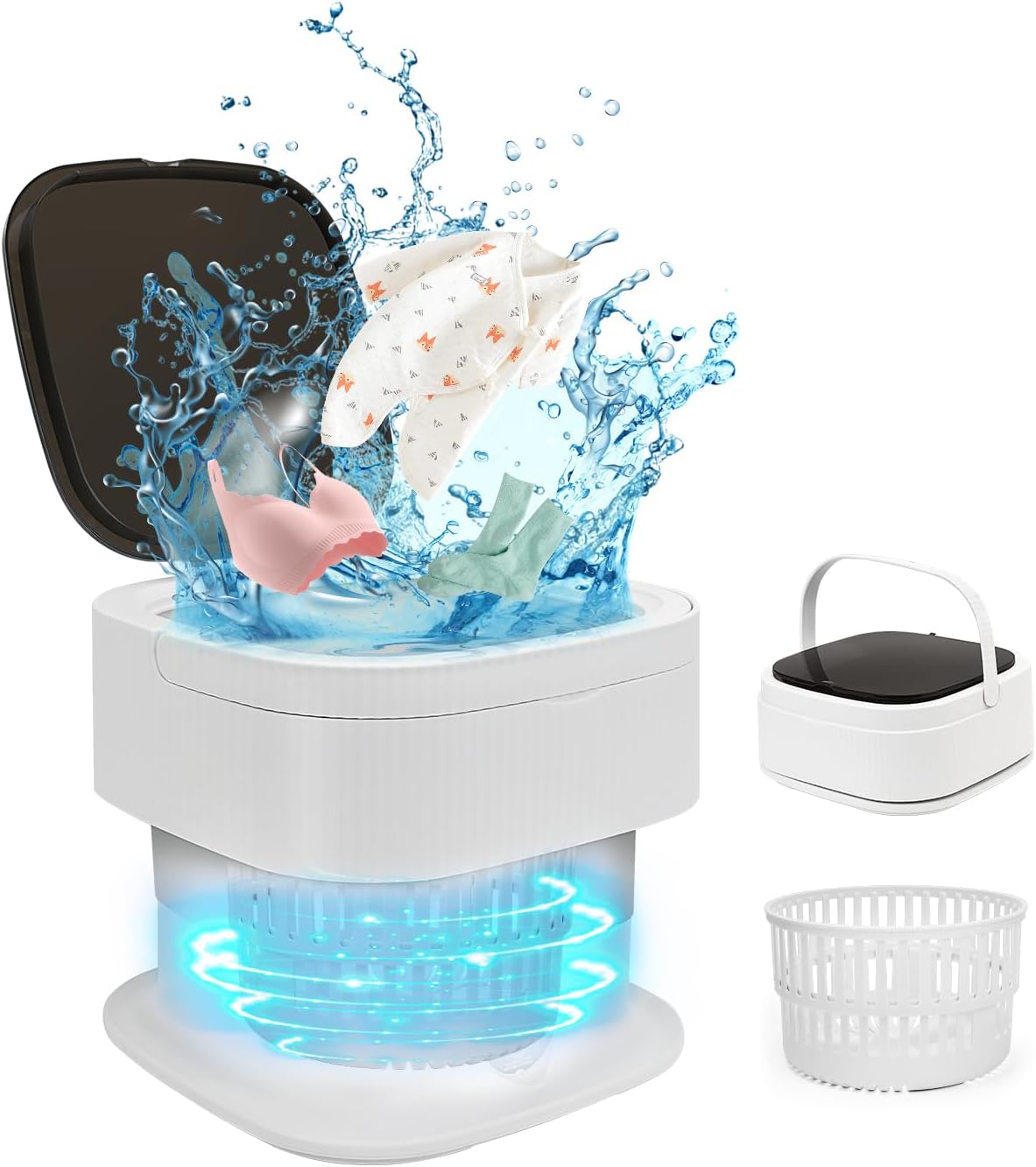 16L Petite Machine a Laver de Voyage Mini Machine à Laver Pliable Lave ...