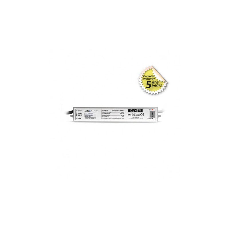 Alimentation LED 12V DC 45W IP67 | Leroy Merlin