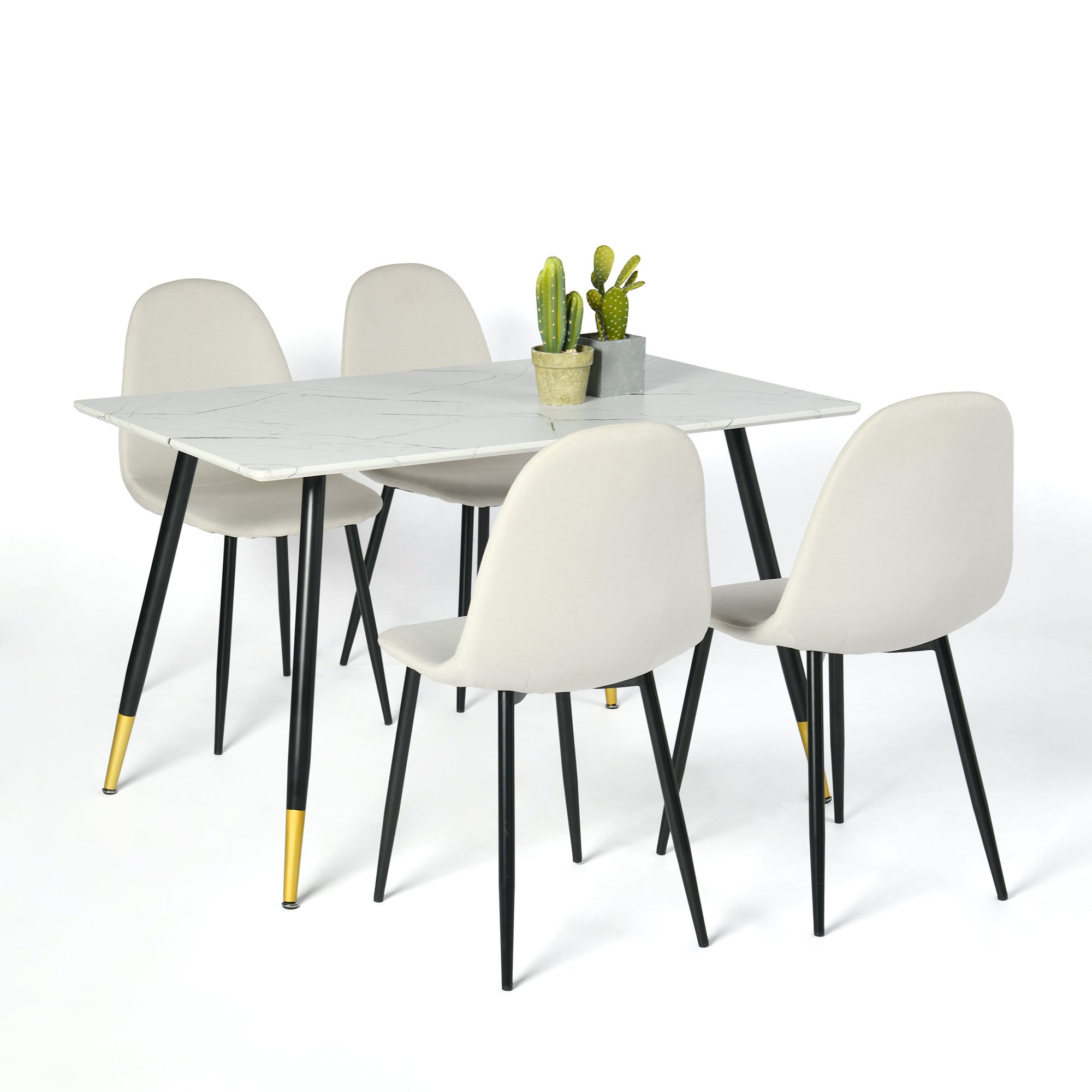 URBAN MEUBLE Ensemble table et chaise, table effet marbre, chaise de ...