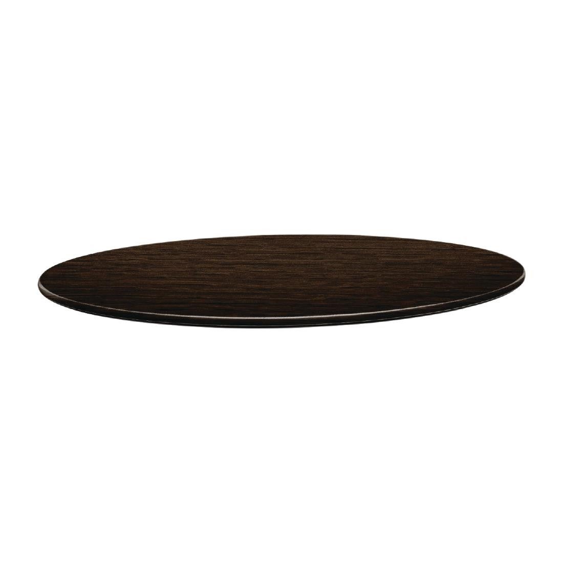 Plateau de Table Rond 70cm Wengé - Topalit | Leroy Merlin