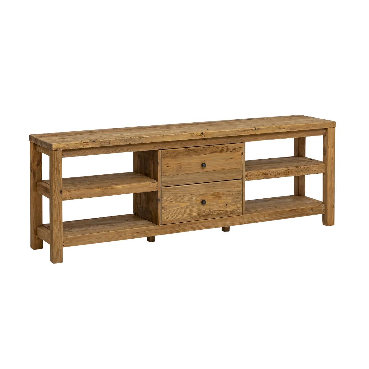 Meuble TV en bois de pin recyclé Blaise | Leroy Merlin