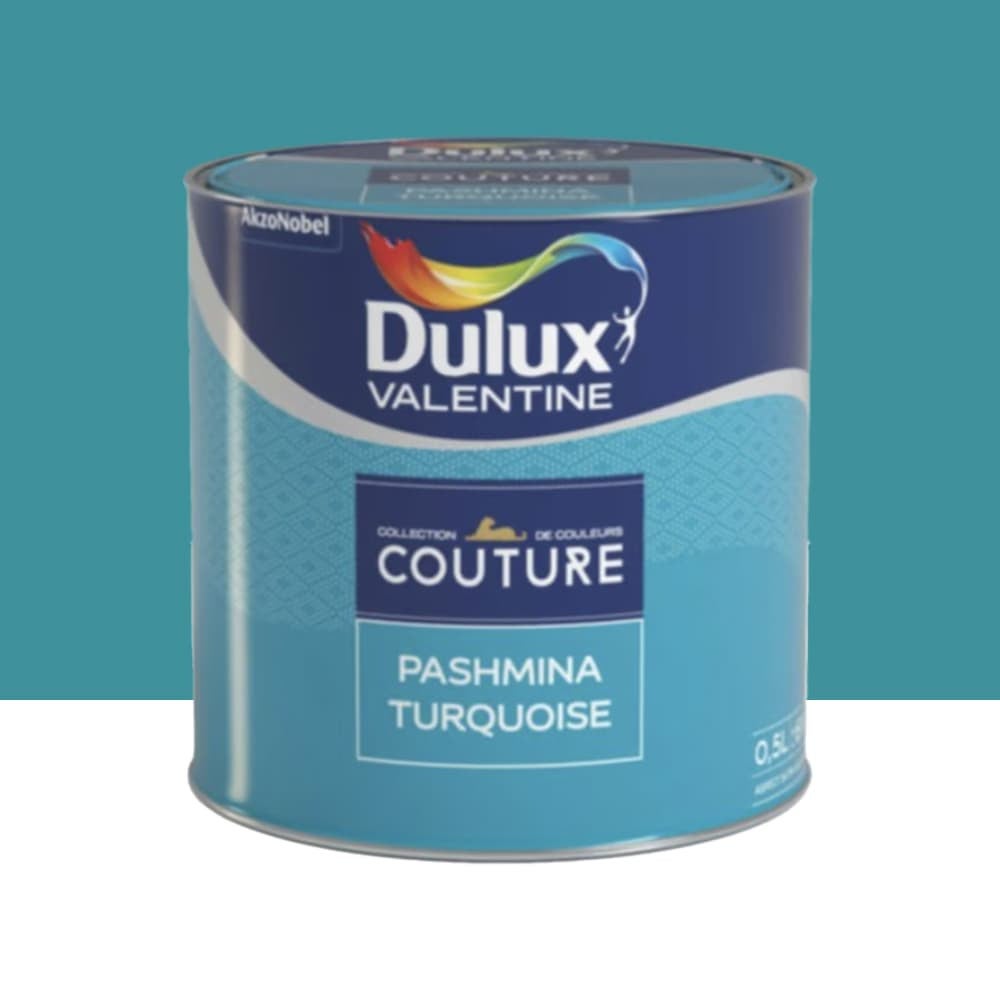 Peinture acrylique Dulux Valentine Couture Pashmina turquoise 0,5 L ...