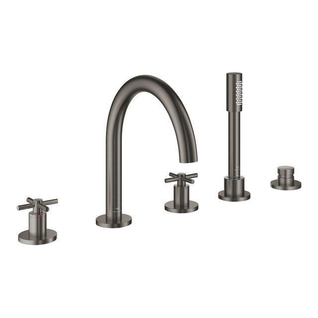Grohe Atrio Mitigeur baignoire sur gorge - 5 trous - Hard graphite ...
