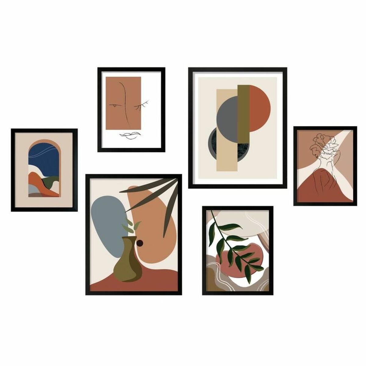 Juego de 6 cuadros DKD Home Decor Moderno (40 x 2 x 50 cm) | Leroy Merlin