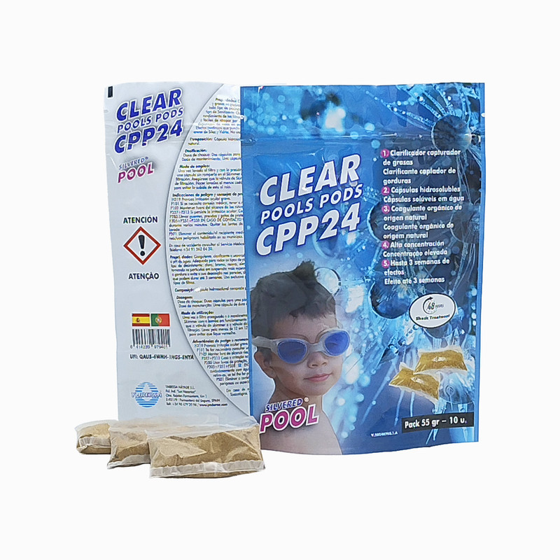 SILVERED POOL Clear Pools Pods CPP24: Capsules coagulantes, floculantes ...