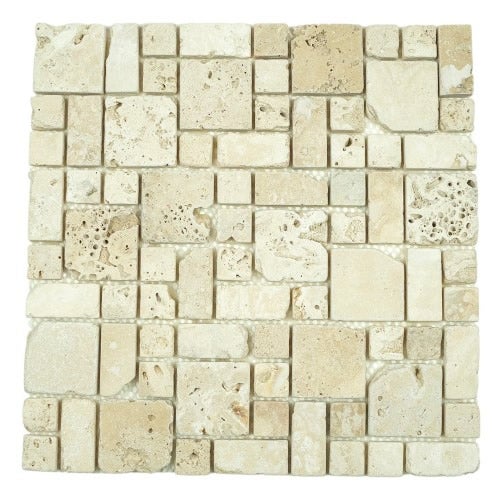 Albedo Pierre - Mosaïque en Travertin Antico Romano | Leroy Merlin