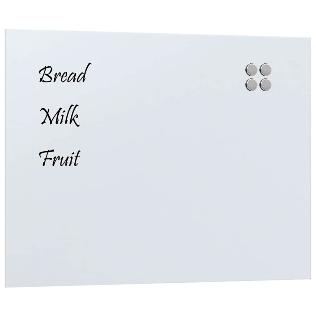Pizarra magnética de pared vidrio templado blanco 80x60 cm | Leroy Merlin