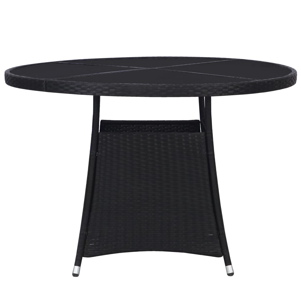 Table de jardin | Table de patio | Table d'extérieur noir Ø110x74 cm ...