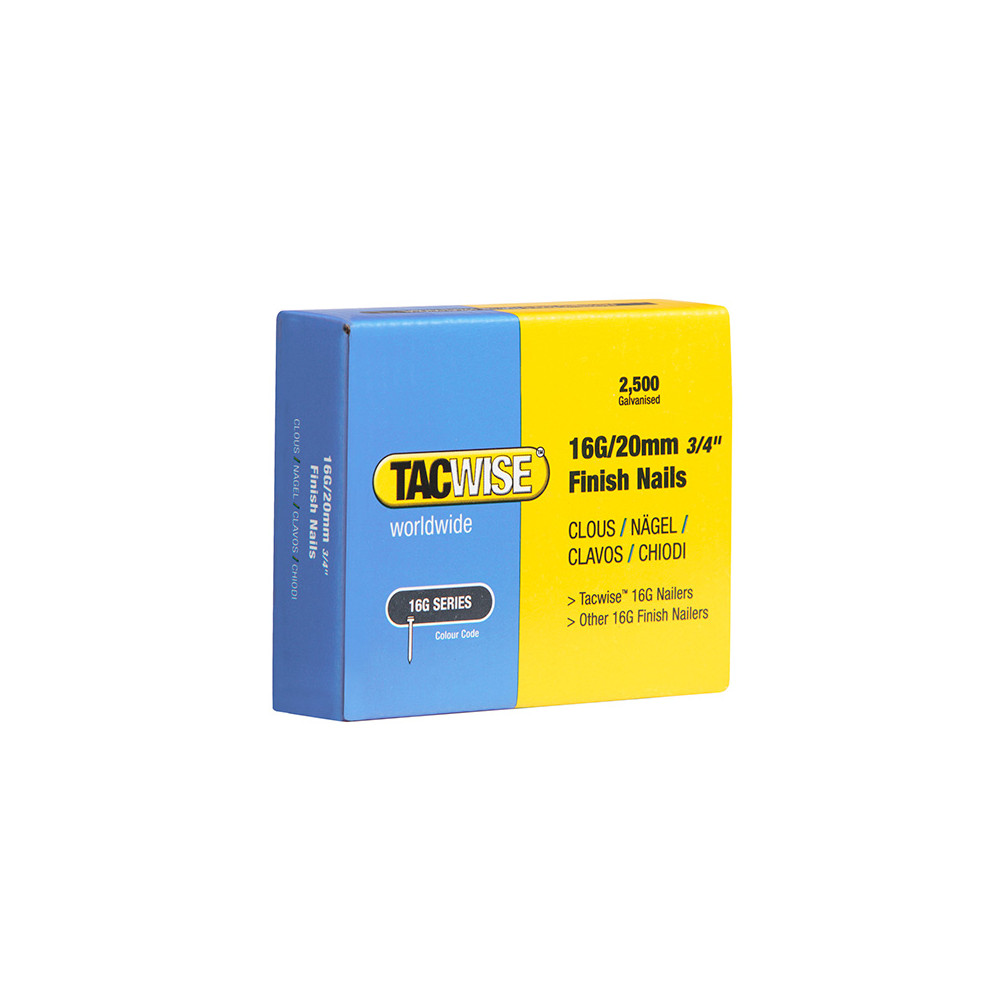 Boîte de 2500 clous de finition de type 16G L. 20 mm - TA-0665 ...