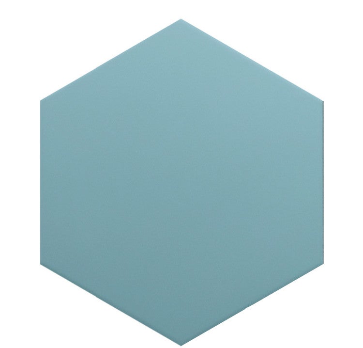 Carrelage sol / mur hexagonal uni bleu 17,5x20 cm COIMBRA AZURE 30636 ...