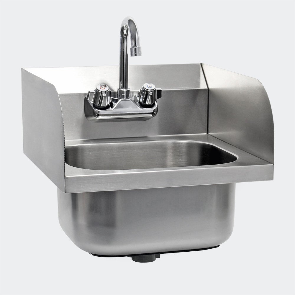 Évier Acier fin Gastro Cuve carrée Montage mural Lave-main | Leroy Merlin