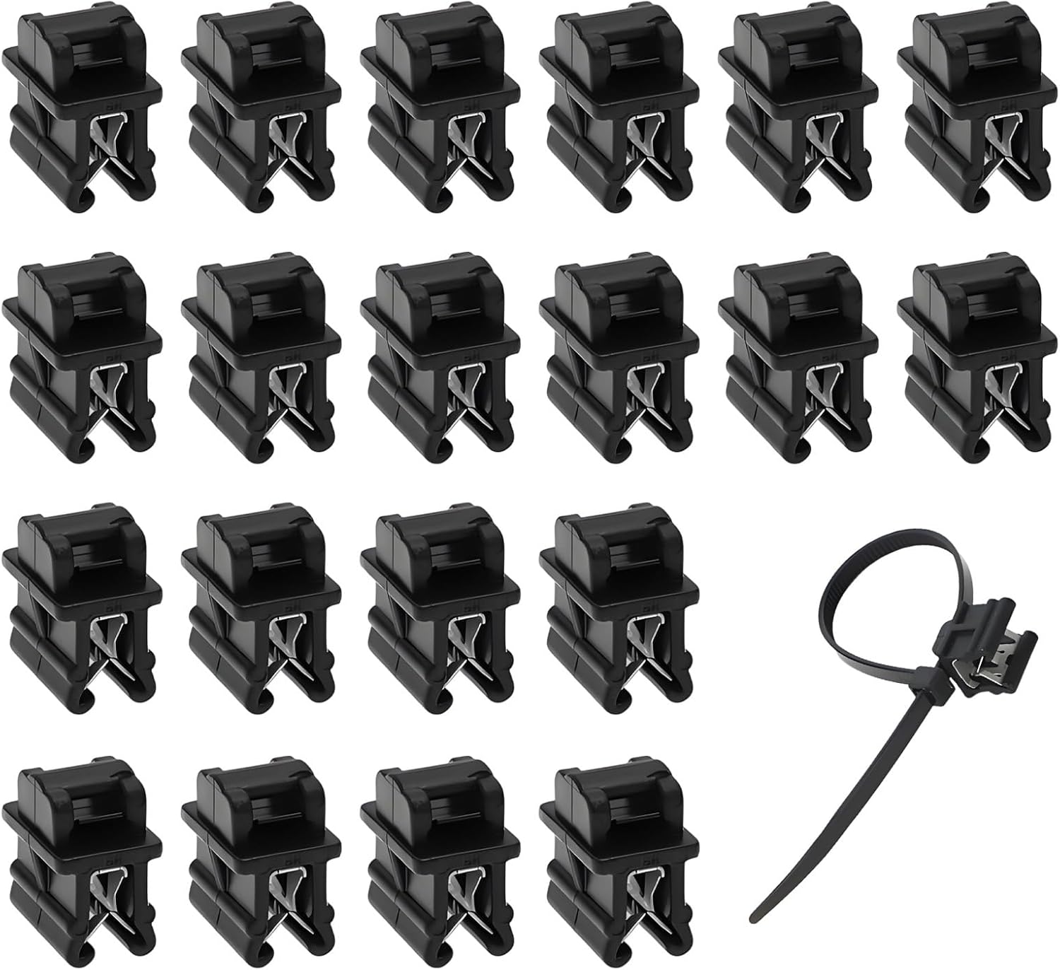 Lot de 20 Supports d'Attache de Câble, Serre-Câbles et Clips de ...