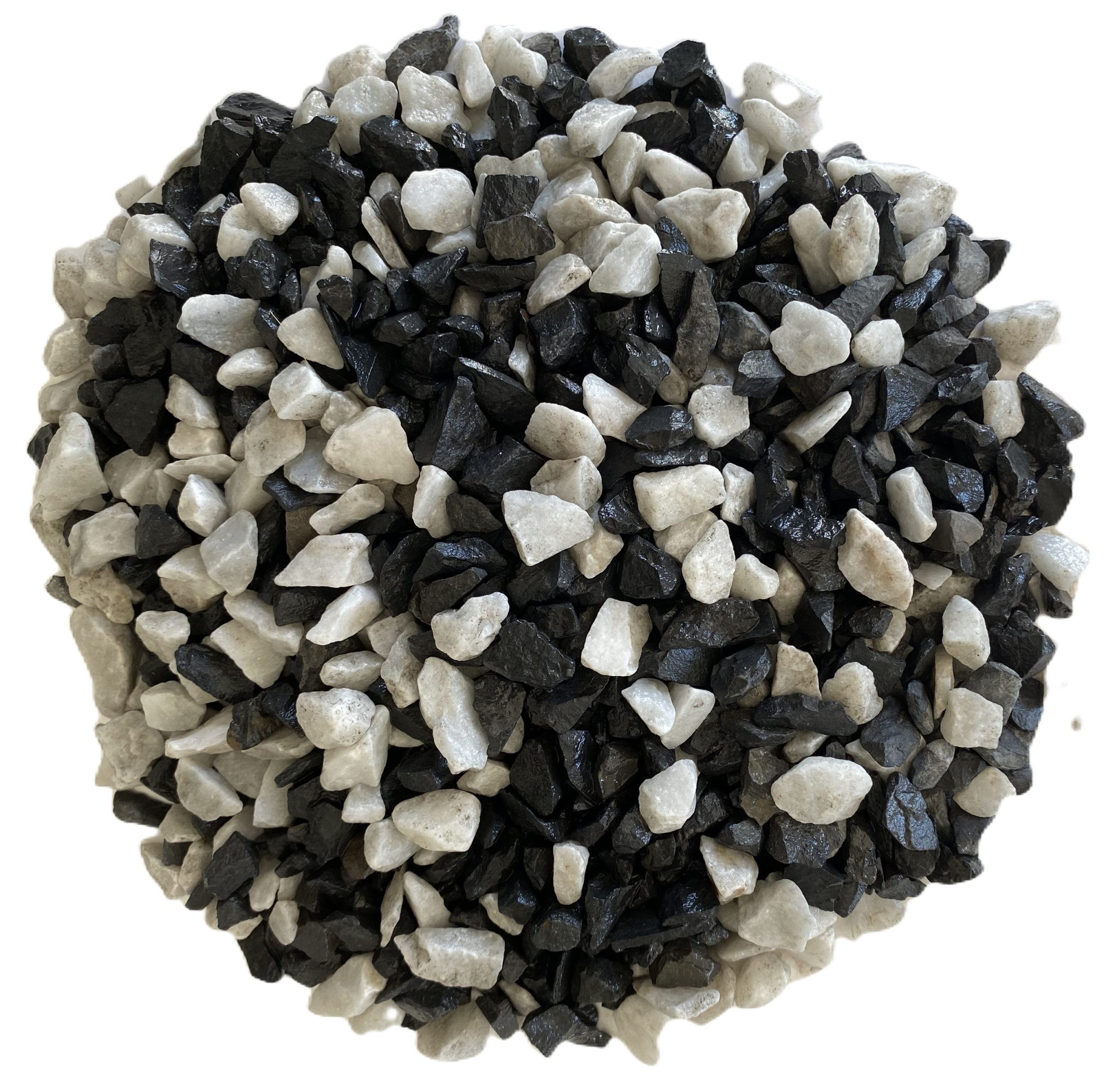 Gravillon concassé mixte marbre Panda 8/12 en sac de 25 KG | Leroy Merlin