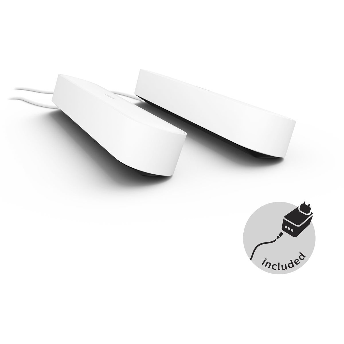 Lampe connectée PHILIPS HUE W&C Play x2 avec alim. Blanc | Leroy Merlin