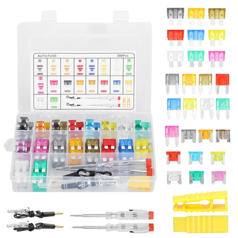 Kit fusibles assortis 306 pièces - 2 testeurs, rangement, multi ...