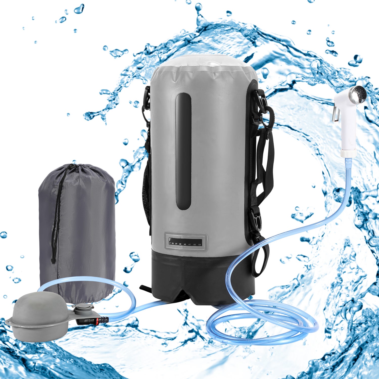 Douche de camping Douche de jardin Sac à eau portable 12L Shower ...