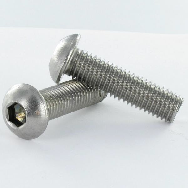 Vis métaux Inox A2 BHC (Tête Bombée Hexagonal creux) M3X10 Filetage ...