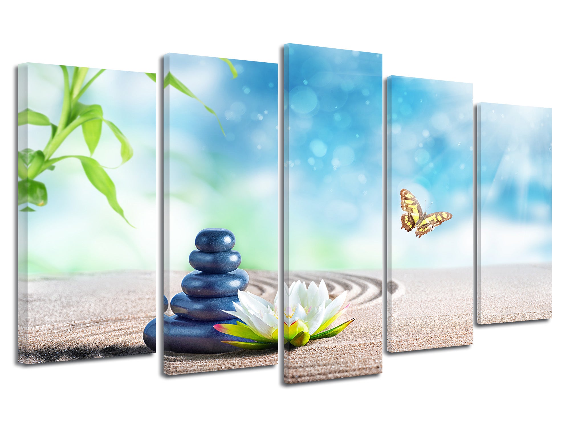 DECLINA, Tableau toile imprimée Zen, Tableau quintyque jardin zen ...
