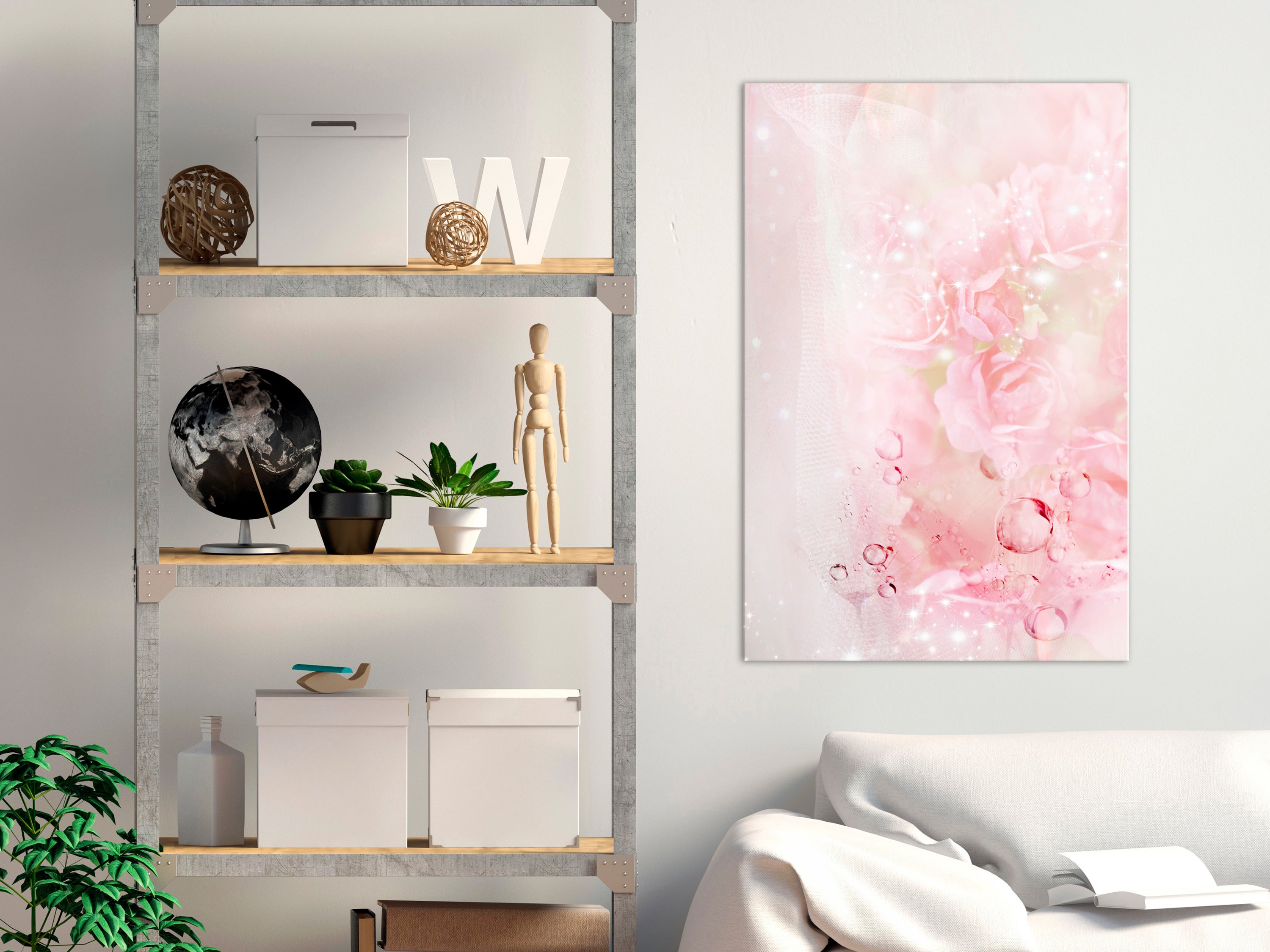 Tableau - Pink Nature (1 Part) Vertical [40x60] | Leroy Merlin