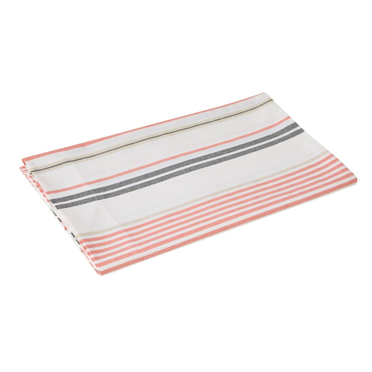 Drap coton bio et recyclé Horizon-240 x 300 cm-Corail | Leroy Merlin