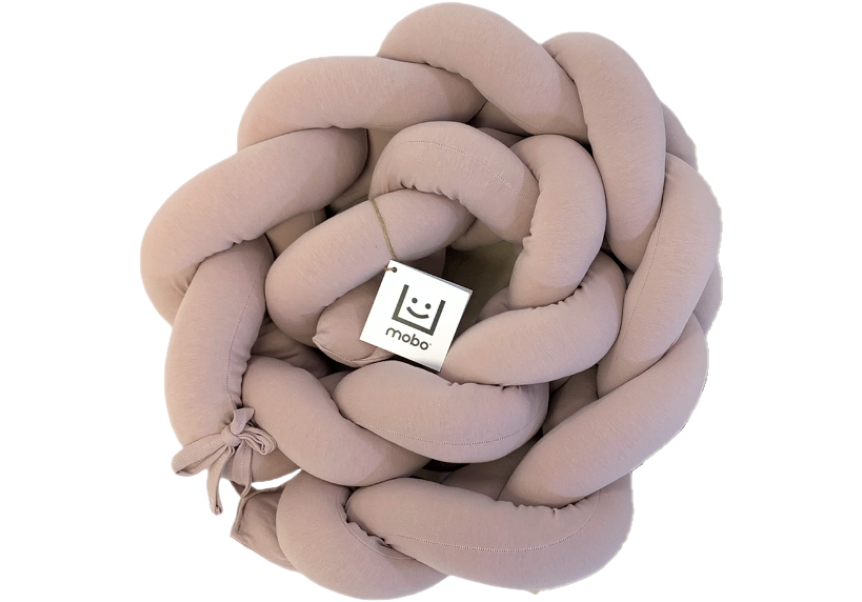 Protector de Cuna / Cama Trenza en color ROSA 180cm | Leroy Merlin