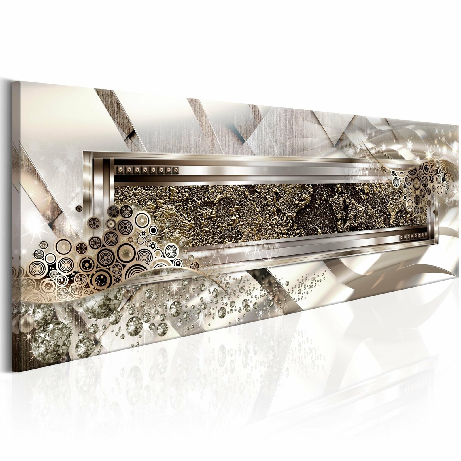 Tableau bordure dorée - 120 x 40 cm | Leroy Merlin