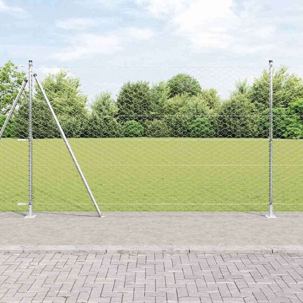 Clôture hexagonale extérieure avec base en béton 100 x 1,4 m | Leroy Merlin