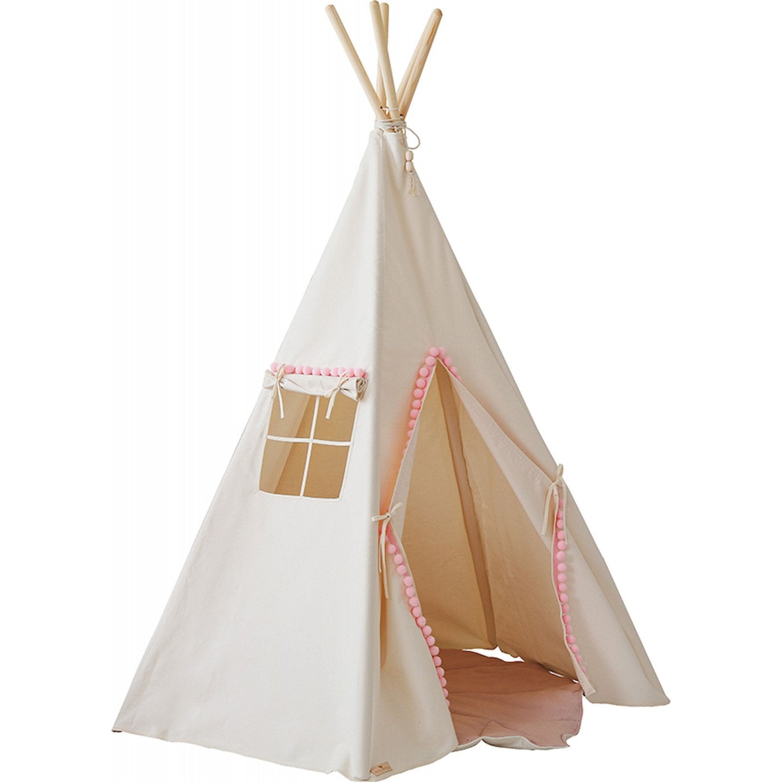 Tente tipi enfant natural colors 120 x 130 x 180 cm Beige, rose | Leroy ...