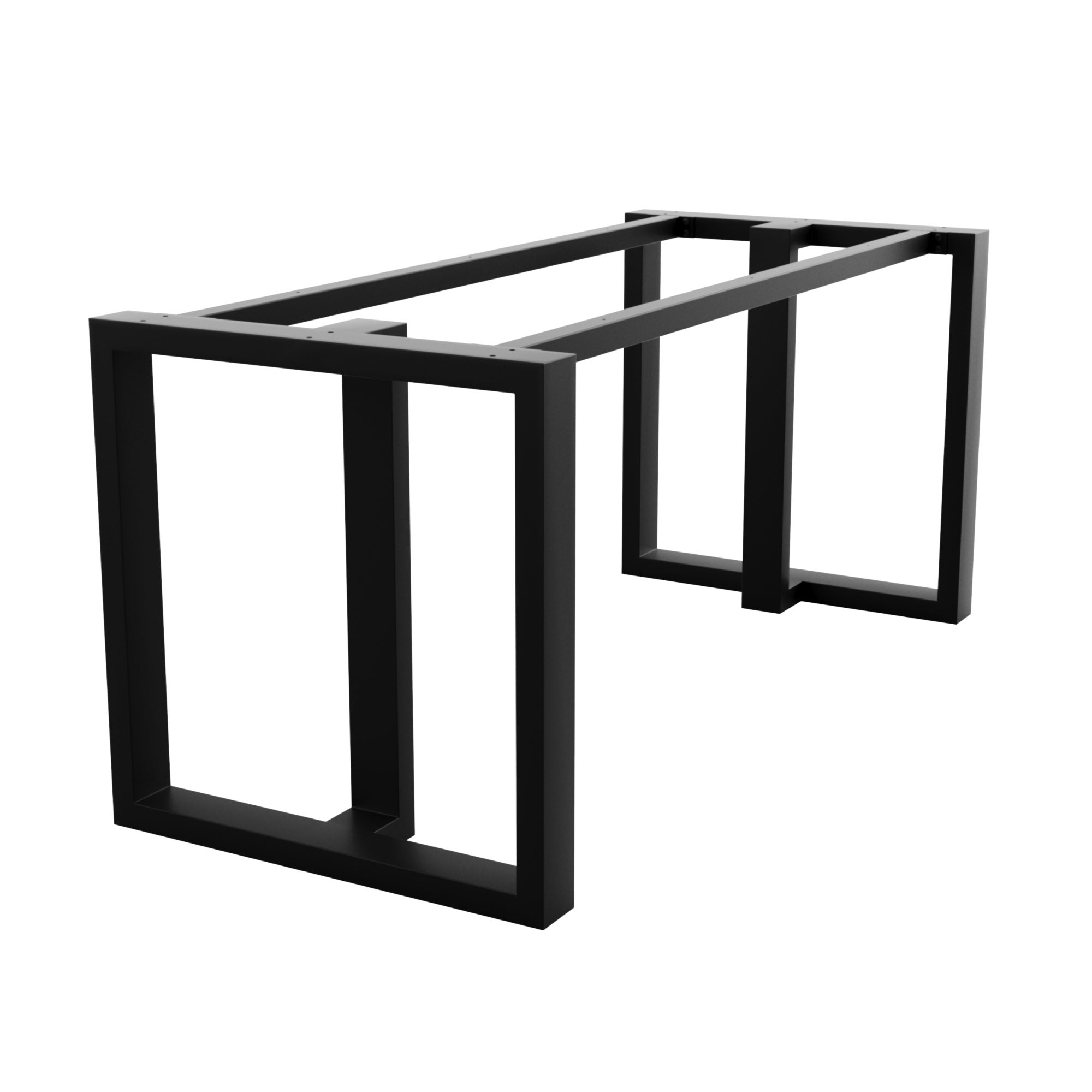 MetaloPro Eta Plus - Pieds de Table en Métal Noir, Design Carré ...