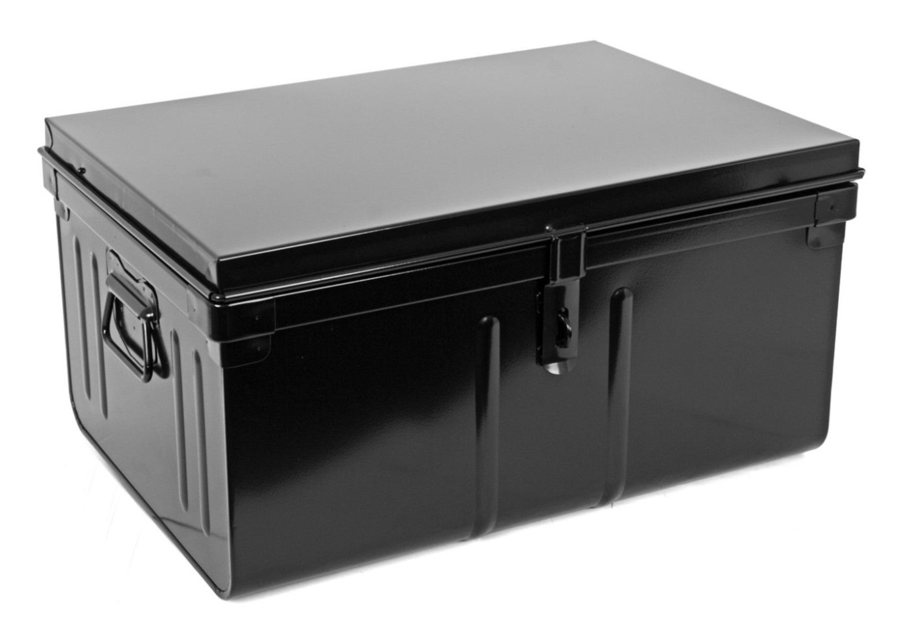 Malle de rangement en métal Habitat L 52 x H 27,5 x P 37 cm - Capacité ...