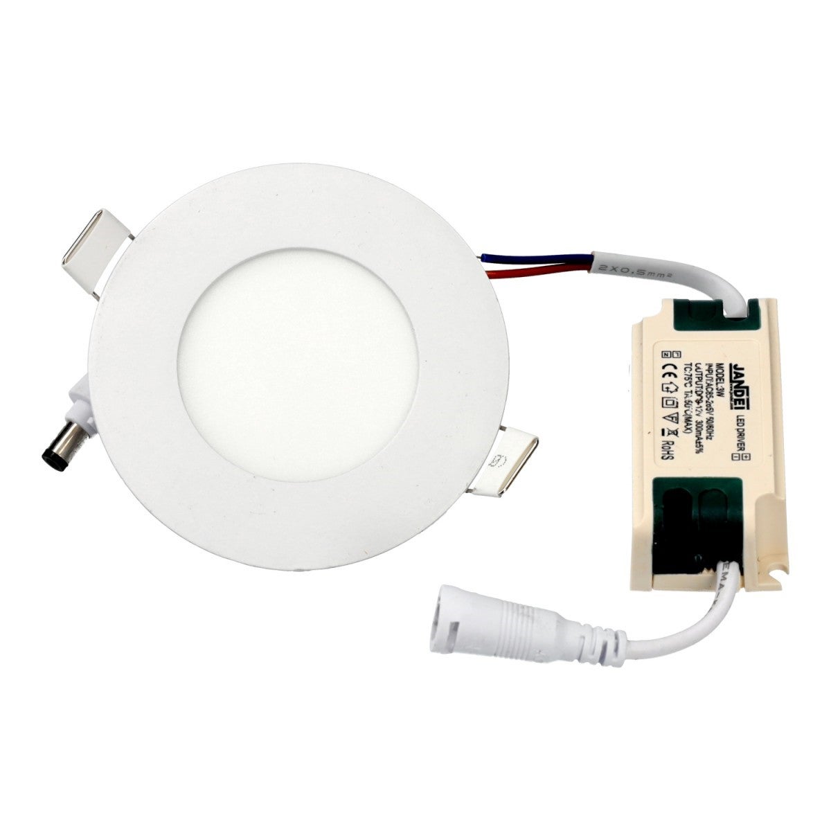 Downlight LED 3W Blanc Neutre 4200K Rond Encastrable Blanc | Leroy Merlin