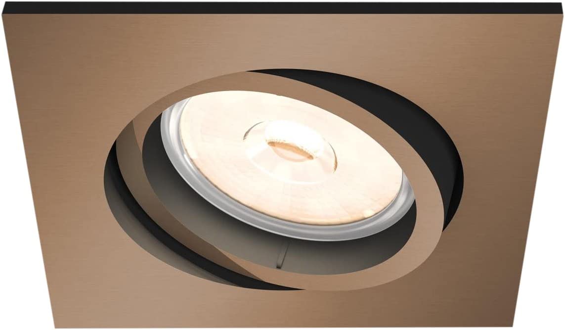 Spot Downlight Carré Donegal Coupe Ø70 mm Cuivre | Leroy Merlin