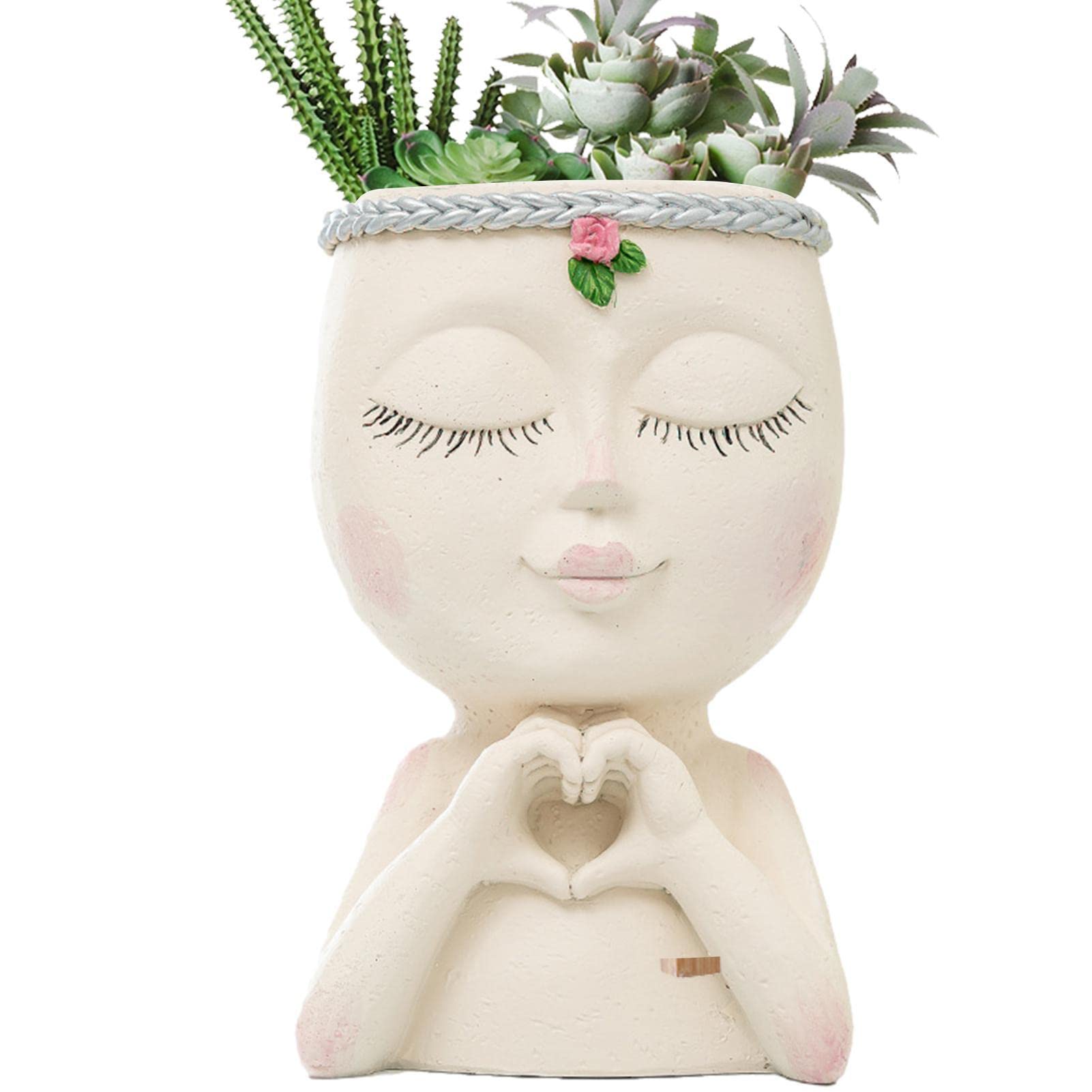 Pot de Fleurs avec tête de Visage - Pot de Fleurs pour Plantes ...