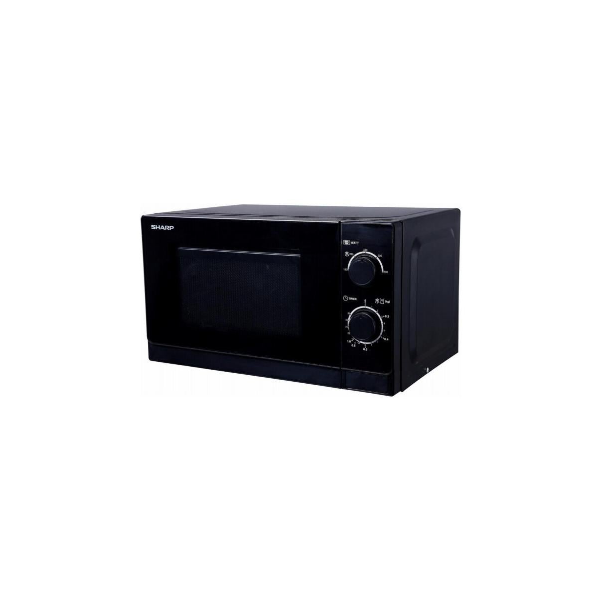 Four à micro-ondes à surface plane Sharp Home Appliances R-200BKW 20 L 800 W Noir | Leroy Merlin