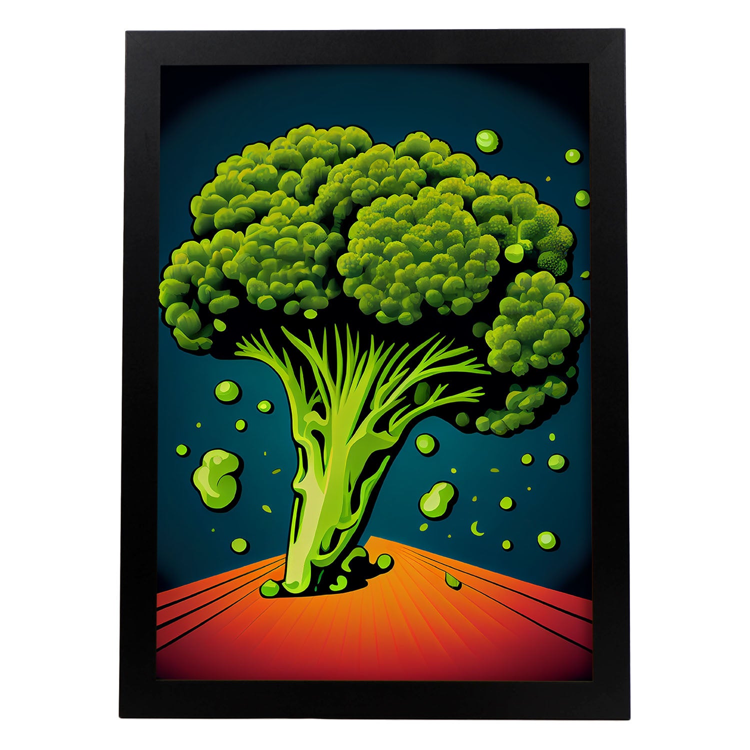 Brocoli Affiche Colorée De Légumes Et De Fruits Illustration Mur Pop ...