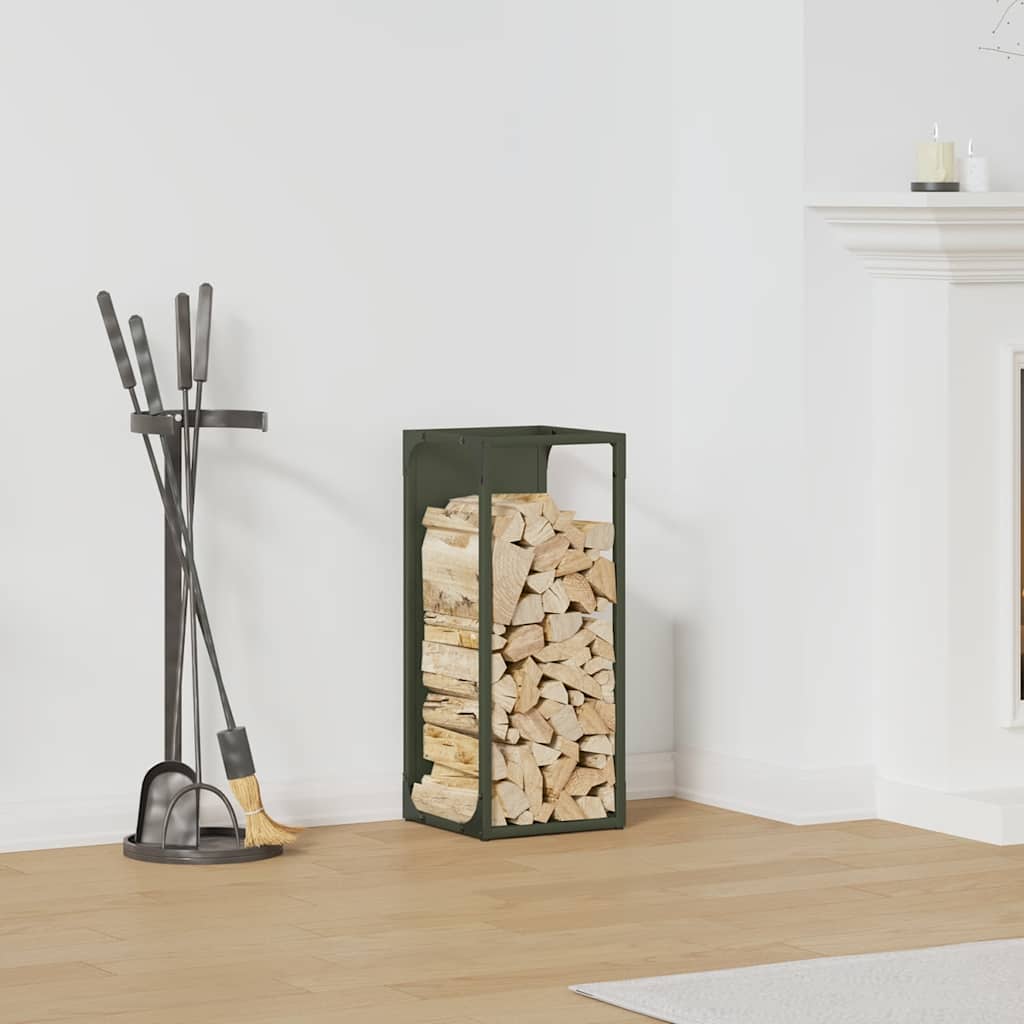 Portant de bois chauffage vert olive 25x25x60 cm | Leroy Merlin