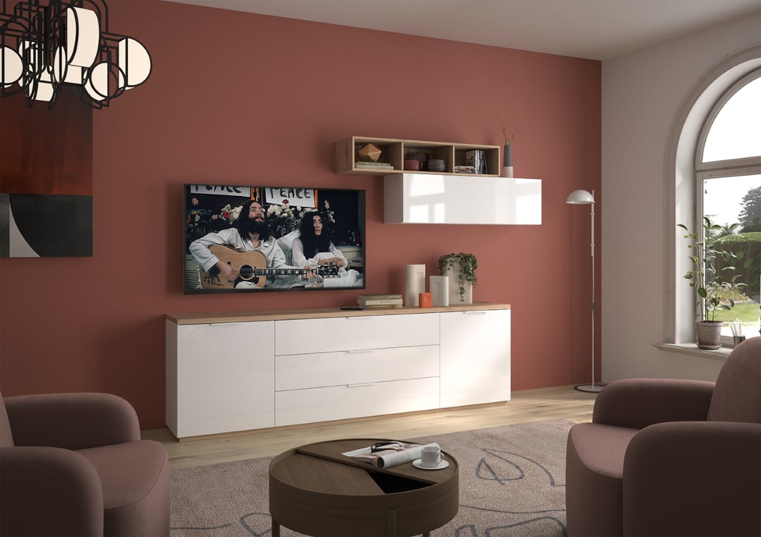 COMPOSAD | Salon complet ligne MUNDI, ensemble de 3 meubles, meuble ...