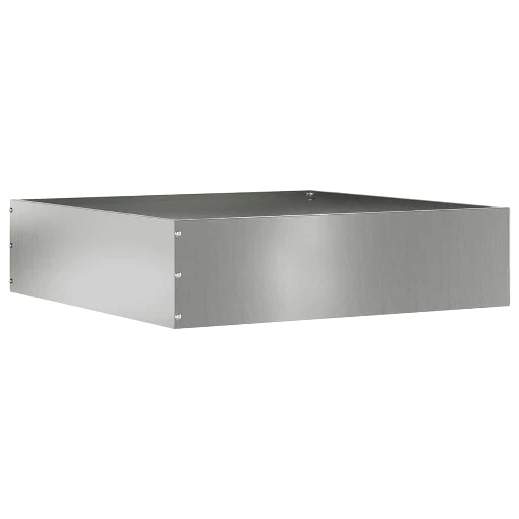 Bordillo para césped plateado de acero galvanizado de 50 x 50 x 13 cm ...