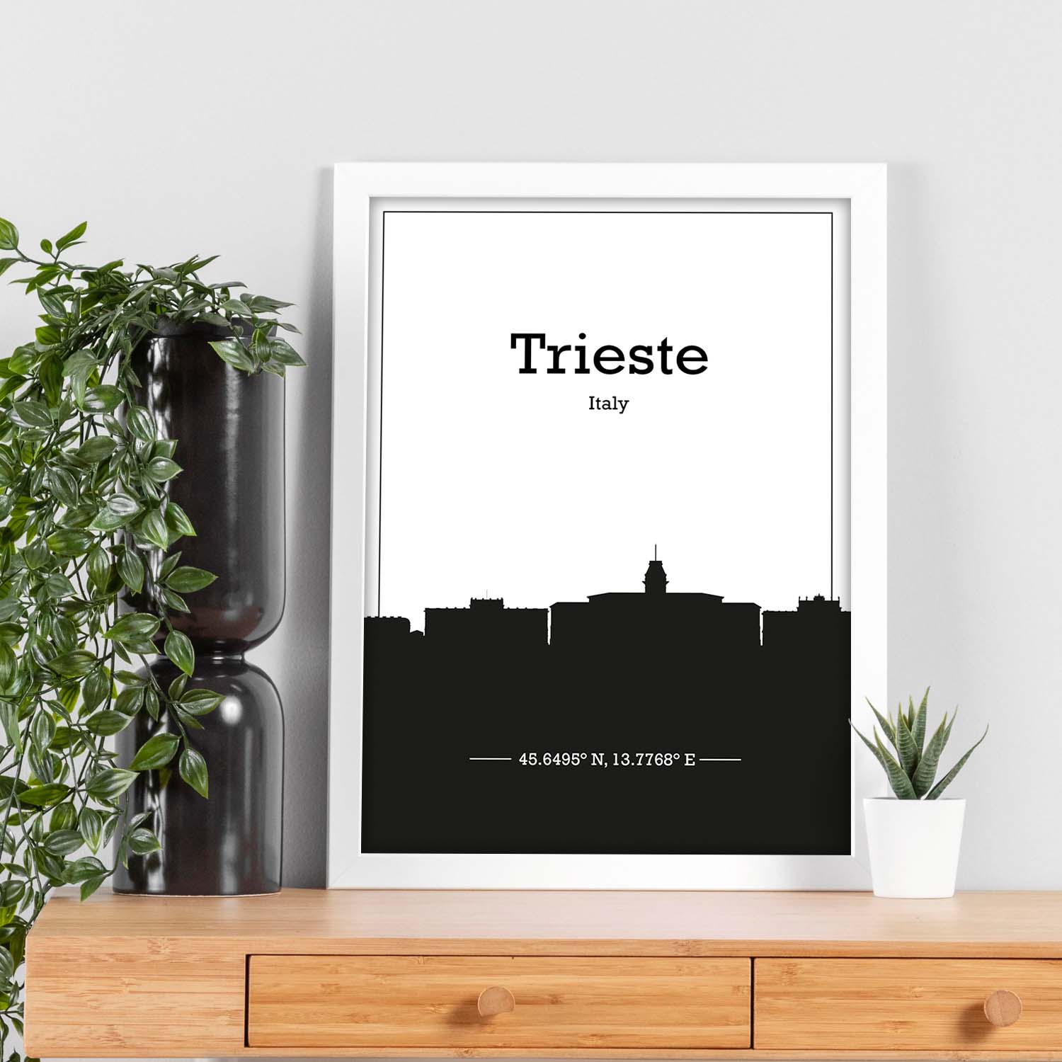 Poster Della Mappa Di Trieste - Italia. Fogli Di Skyline Di Cittã In ...