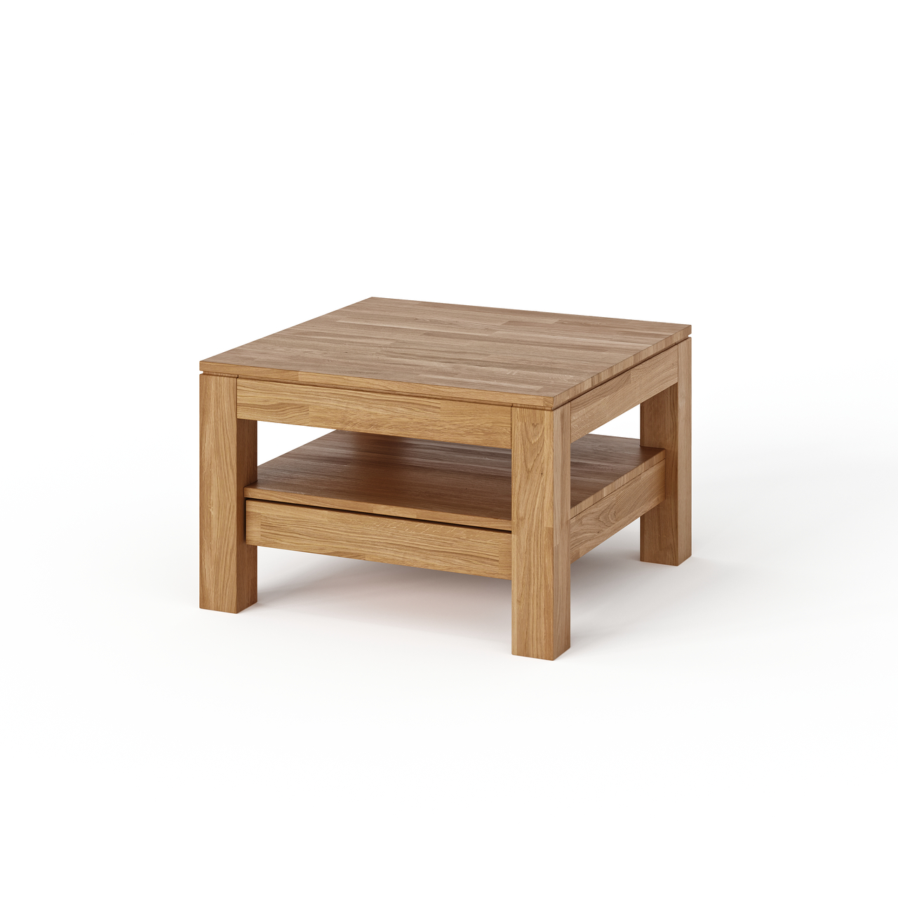 Table basse Leon en chêne 70x70 cm avec tiroir | Leroy Merlin