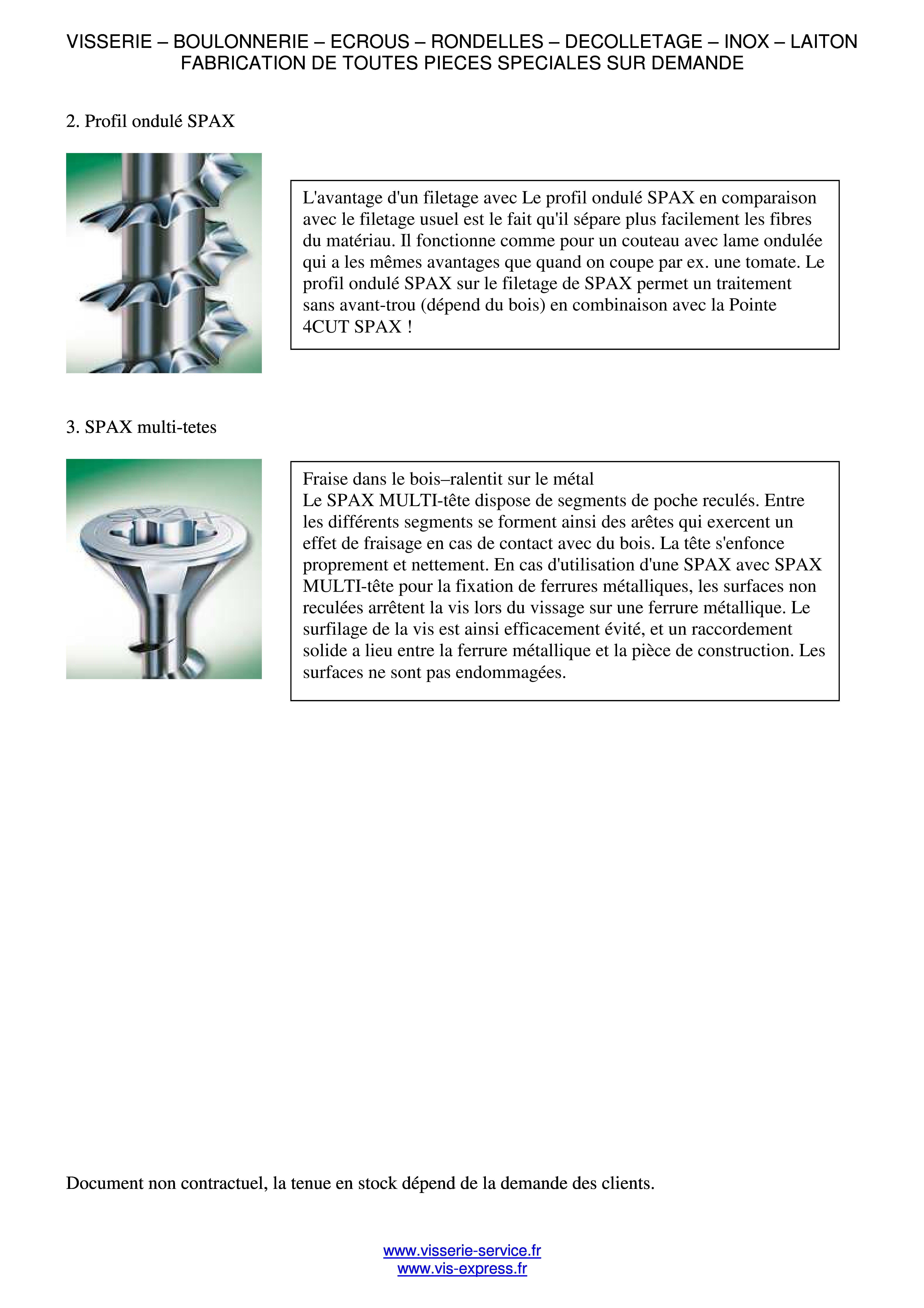 Spax Vis bois Tête plate 4CUT 4X25 Filetage total TORX T20 WIROX-100 ...