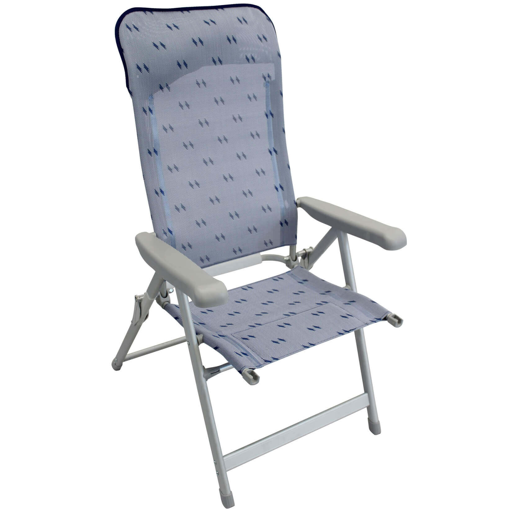 Sillón de jardín plegable de aluminio y textileno con reposacabezas ...