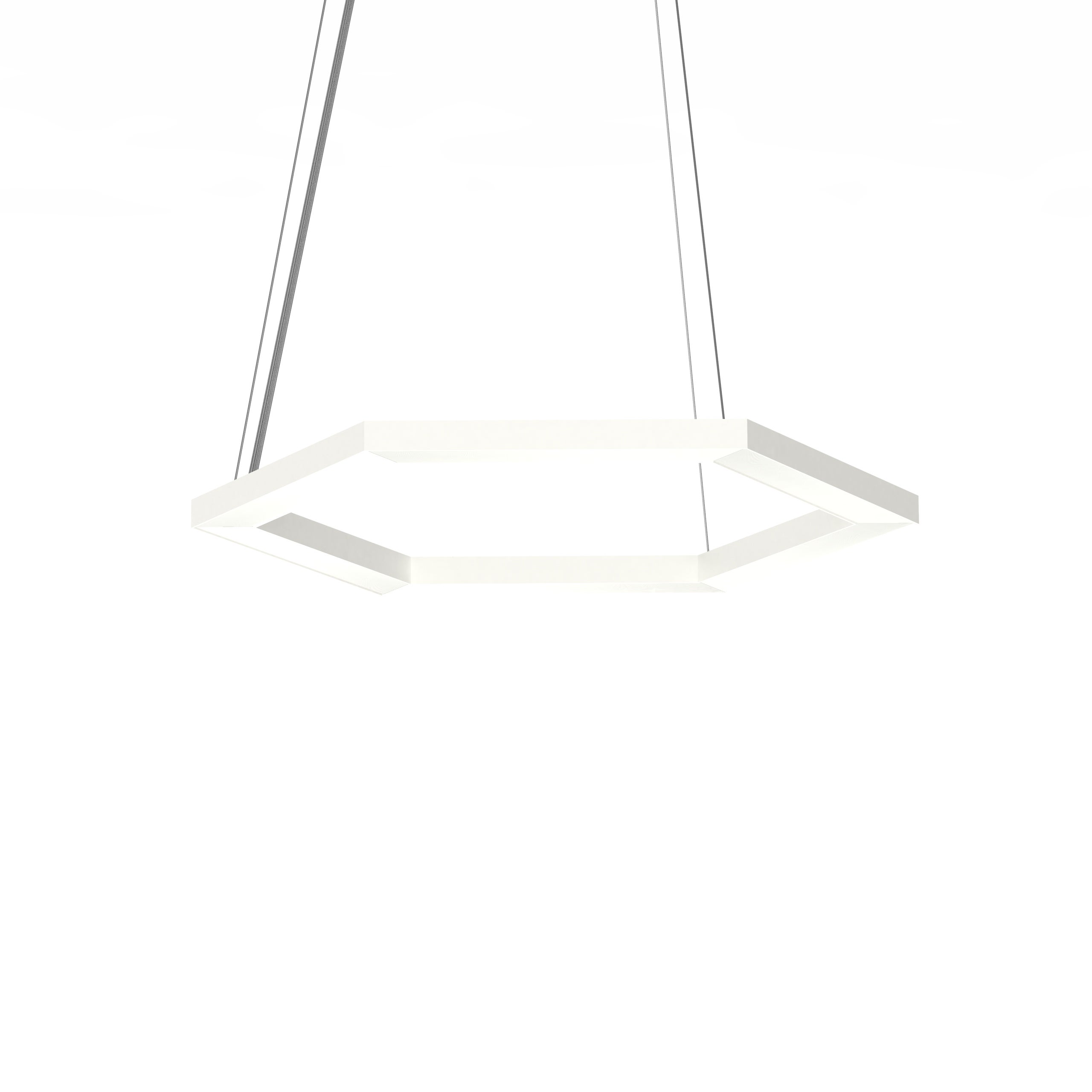 LUMICOM | ESAGONO 1X Suspension, STRIP LED, 22W/m, 4000K, métal, blanc ...