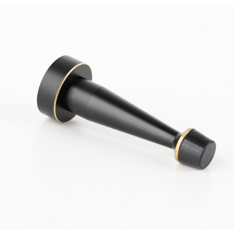 Butoir de porte silencieux en laiton épais sans perçage - couleur noire ...